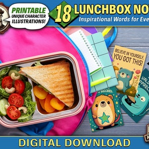 Printable Lunchbox Notes - Cute Animals | Fun Fantasy Creatures ...