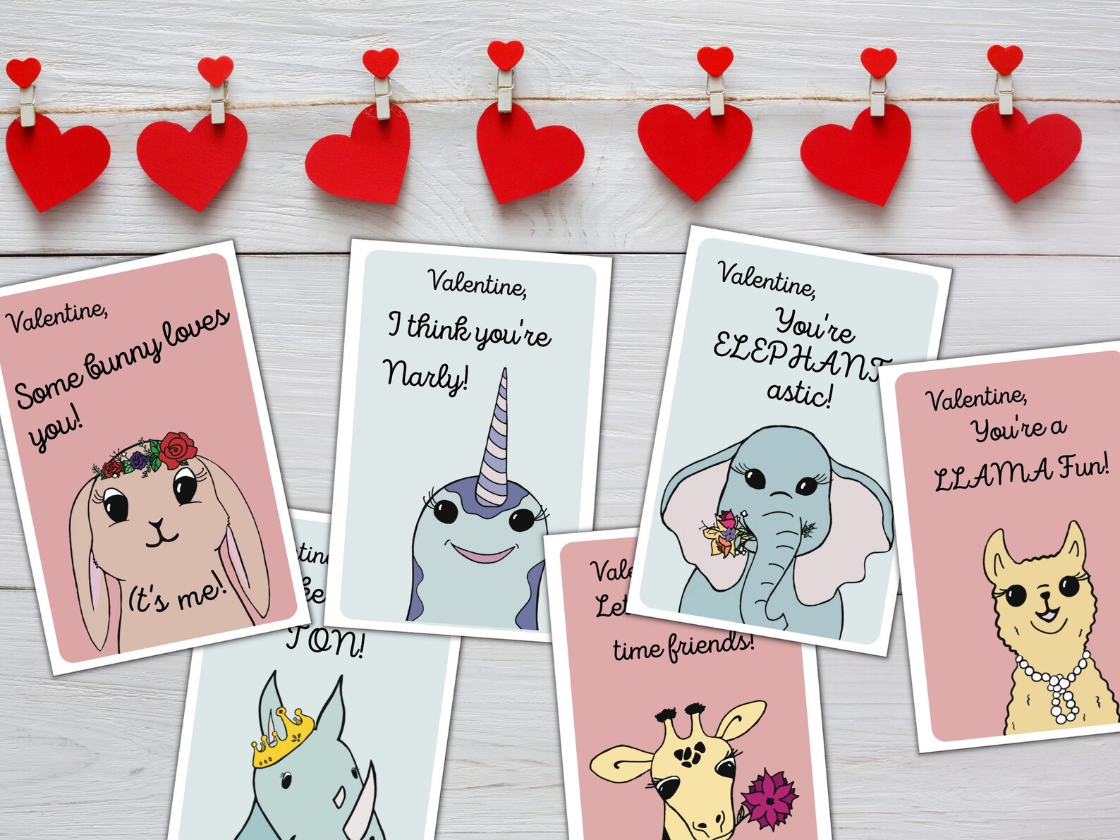 Valentine Cards Printable Instant Download Valentines for Kids Digital ...