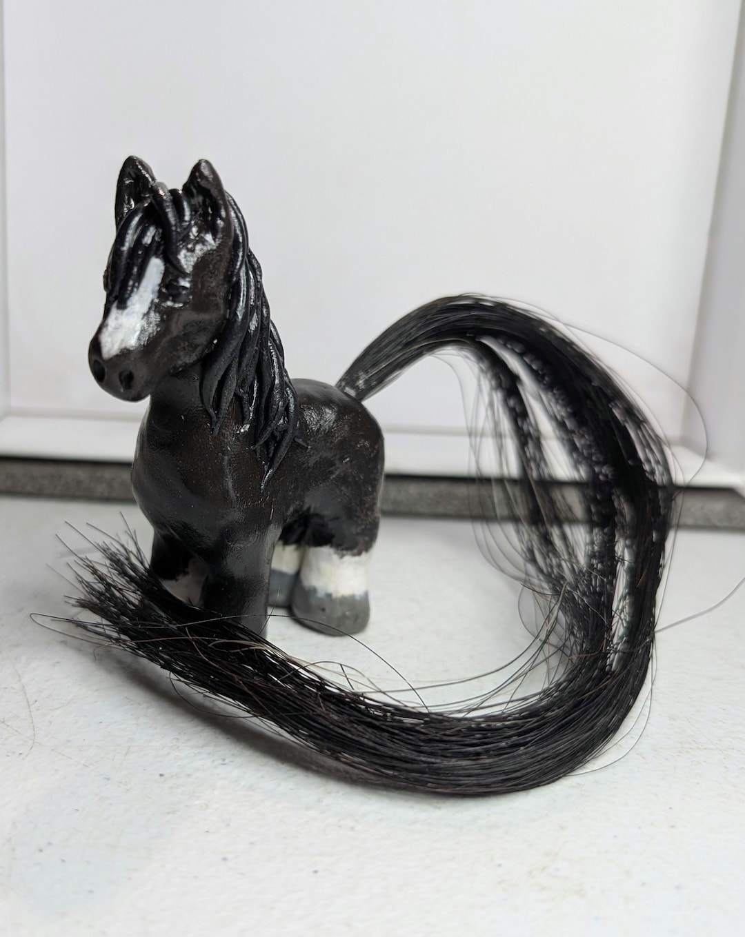 Custom Polymer Clay Mini Horse Figure Replica Horse Hair Momento - Etsy