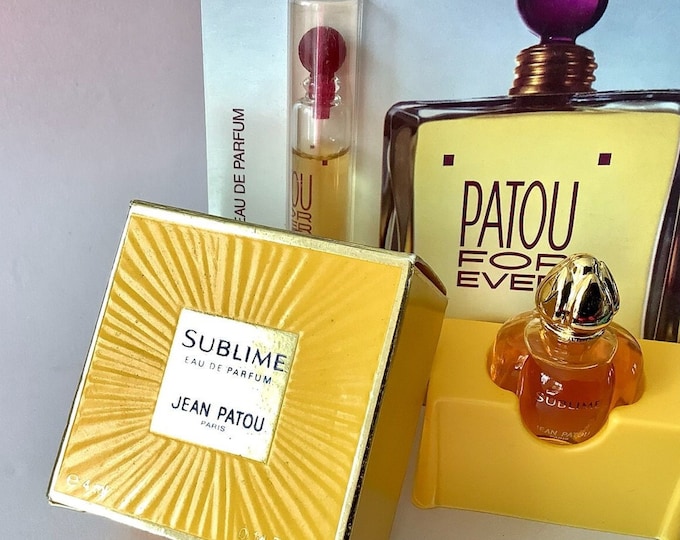 Vtg Perfume READ Sublime by Jean Patou Miniature Perfume C1992 4ml .14 ...