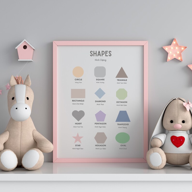 3 Printable Bilingual Vietnamese Educational Poster, Alphabets/colors ...