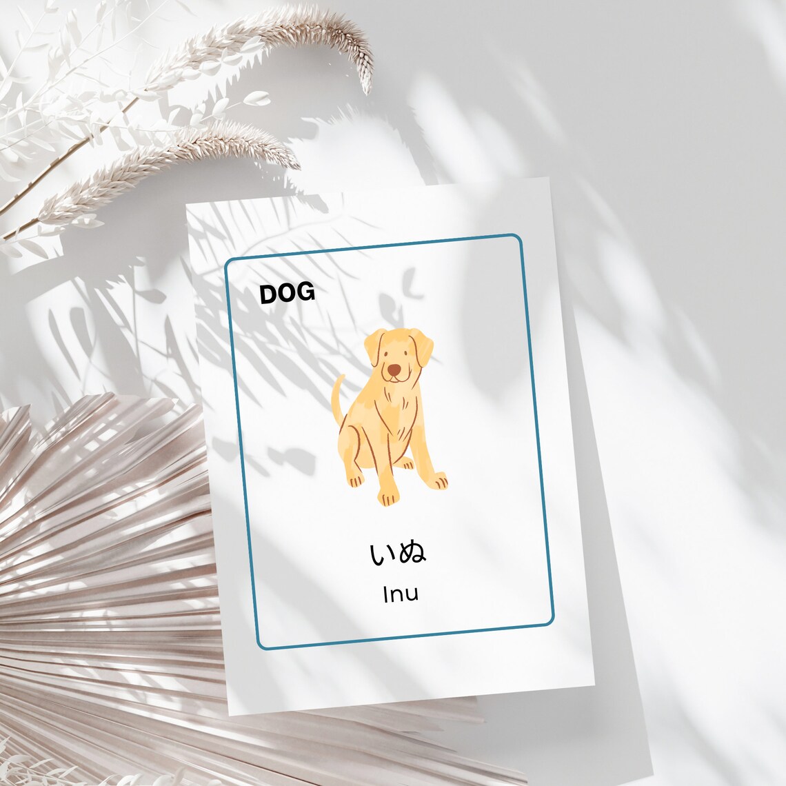 Printable Japanese Animal Flashcards Set, Montessori Inspired Design ...