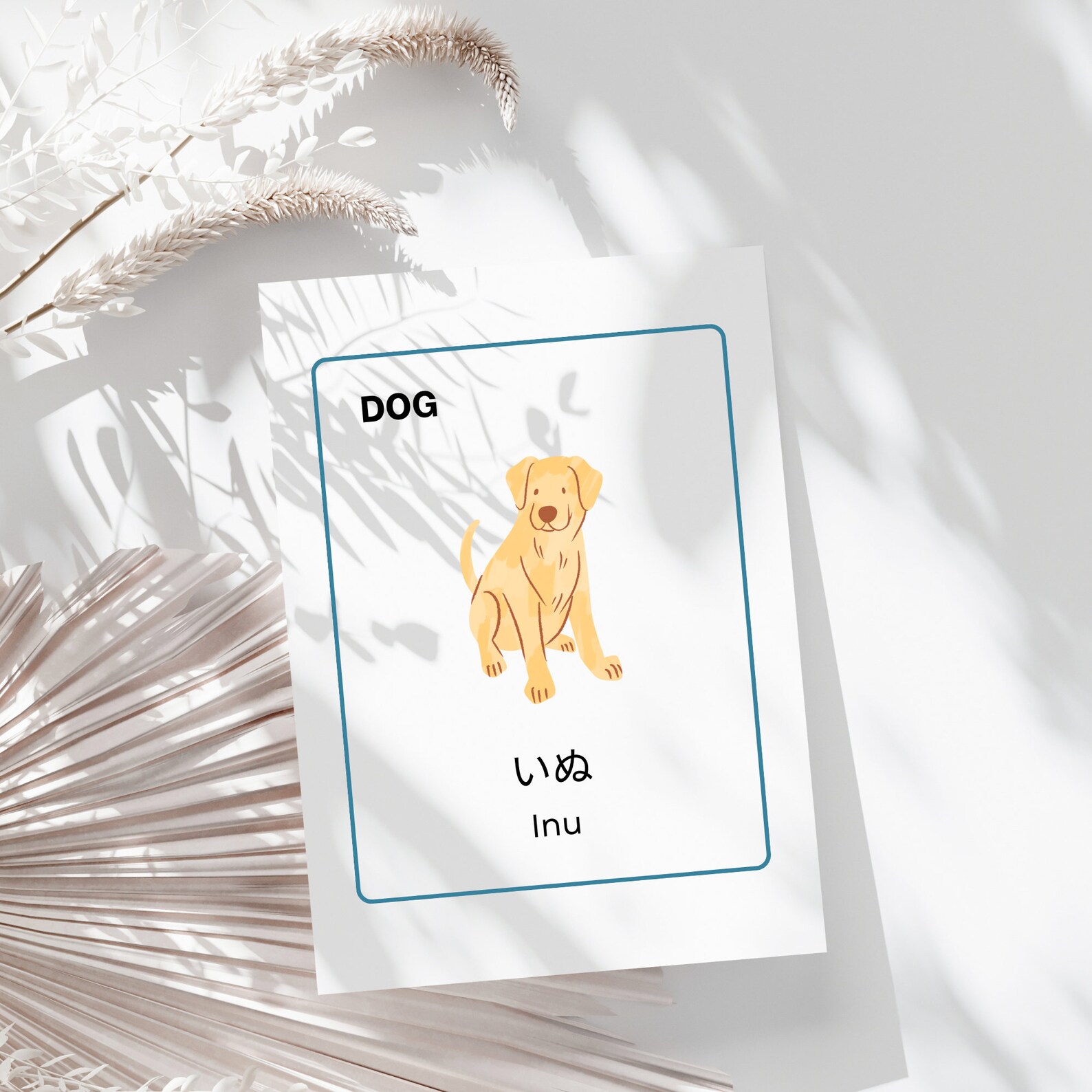 Printable Japanese Animal Flashcards Set, Montessori Inspired Design ...