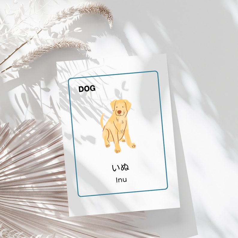 Printable Japanese Animal Flashcards Set, Montessori Inspired Design ...