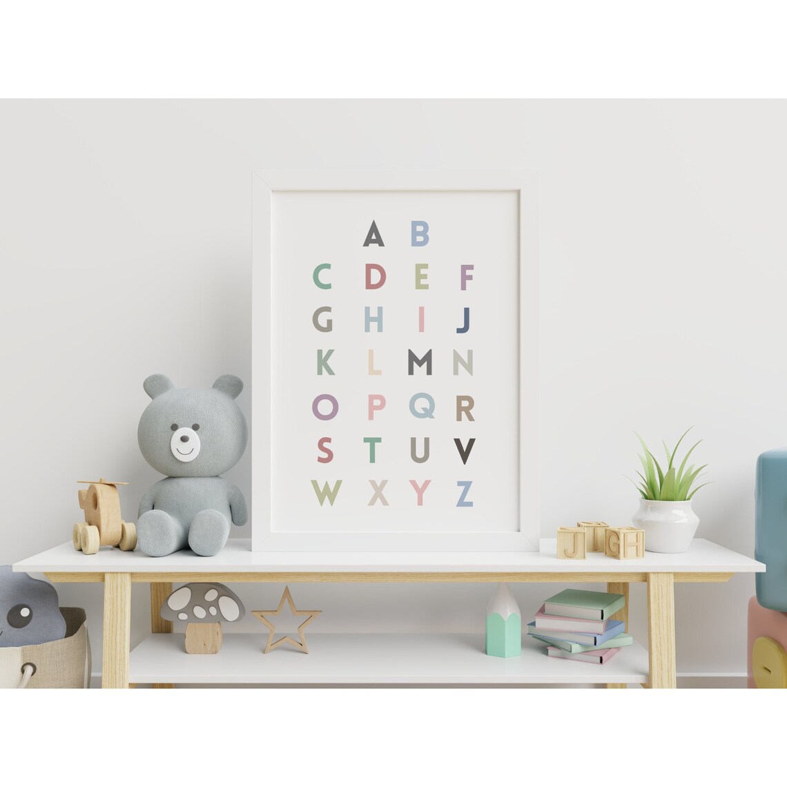 Subtle Uppercase Alphabet Printable Poster, Classrooms Poster, Nursery ...