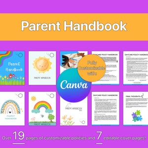 Daycare Parent Handbook: Policies and Procedures, Childcare, Preschools ...