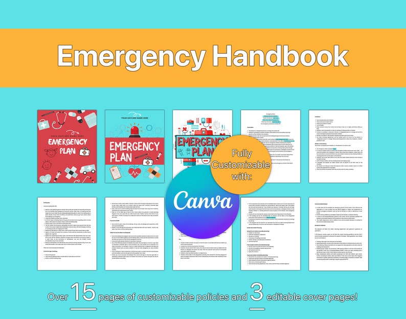 Daycare Emergency Plans, Customizable With Canva, Perfect for Daycare ...