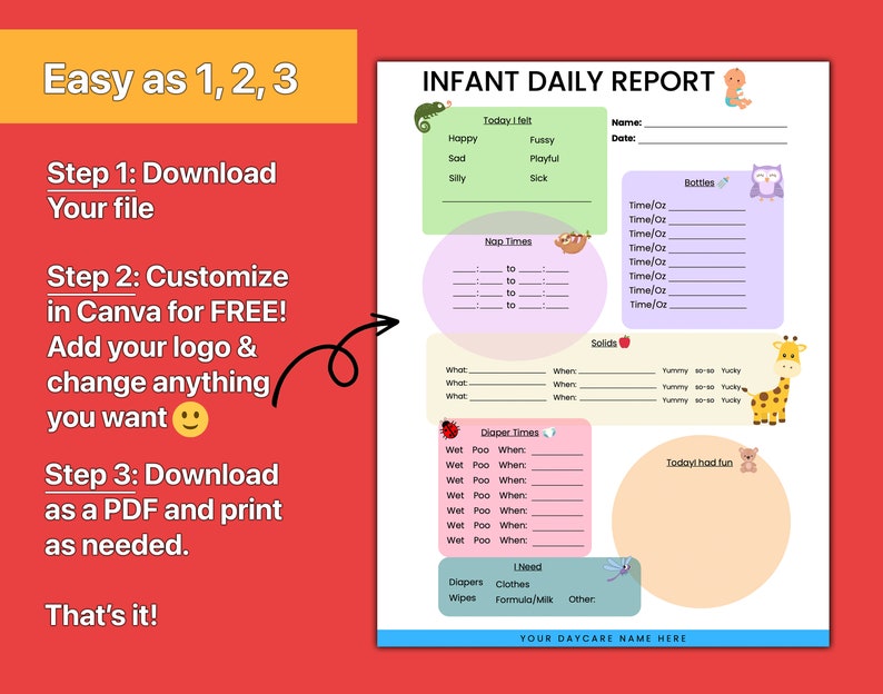 Home Daycare Starter Kit Fully Customizable With Canva - Etsy