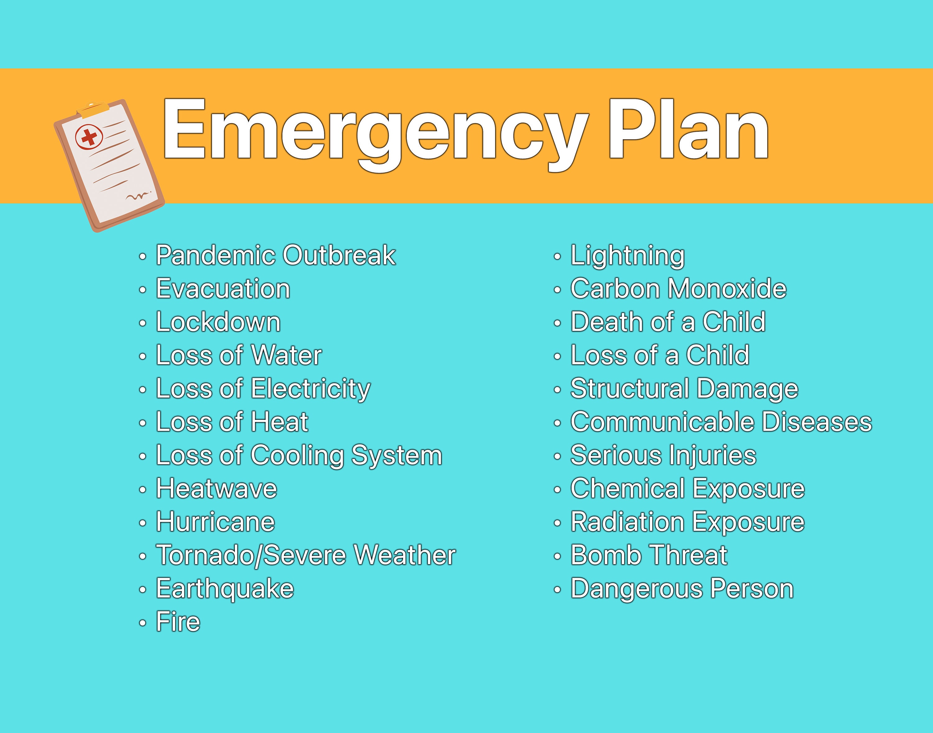Daycare Emergency Plans, Customizable With Canva, Perfect for Daycare ...