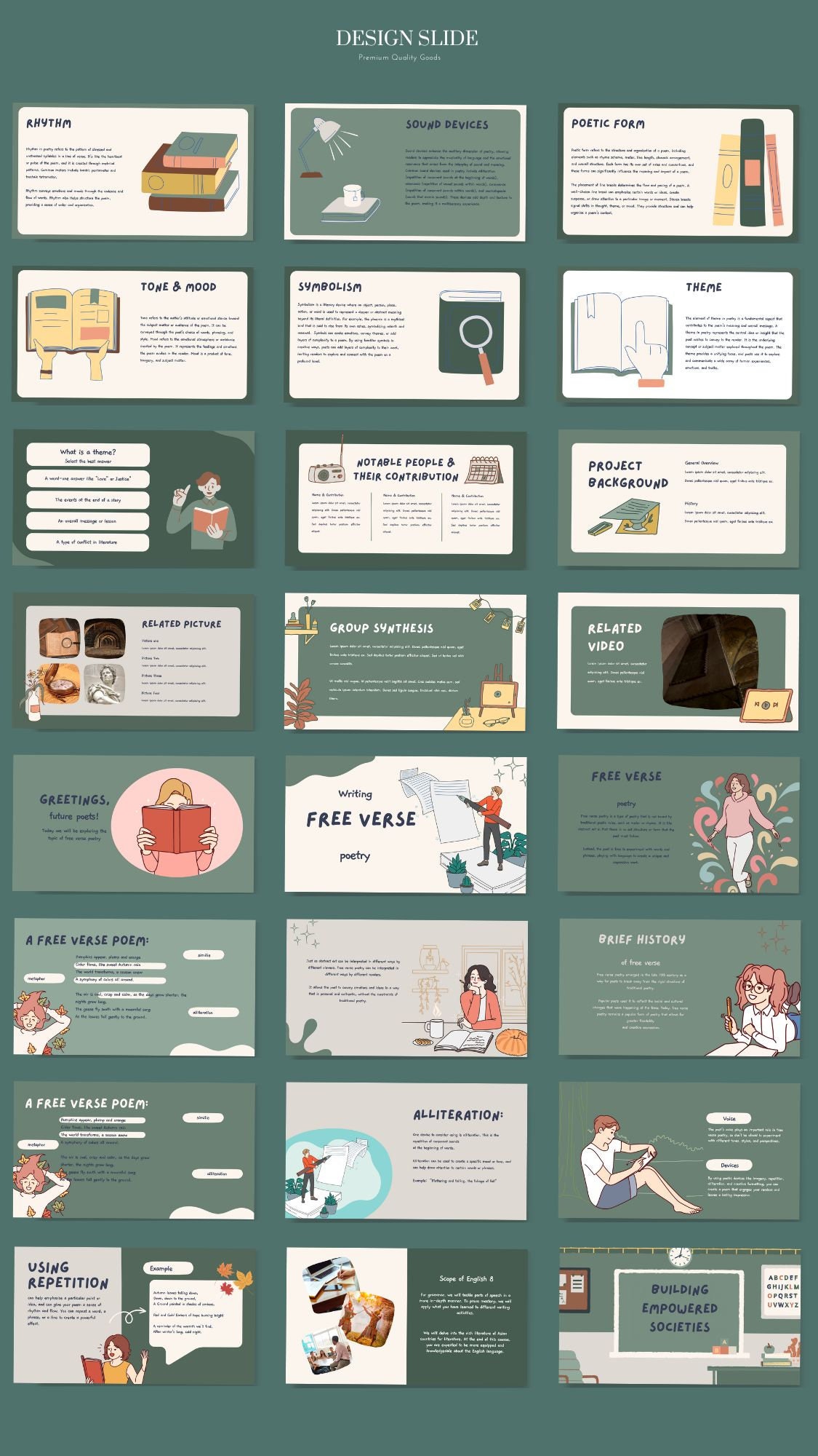Student Presentation Template, Green Canva Powerpoint Template ...