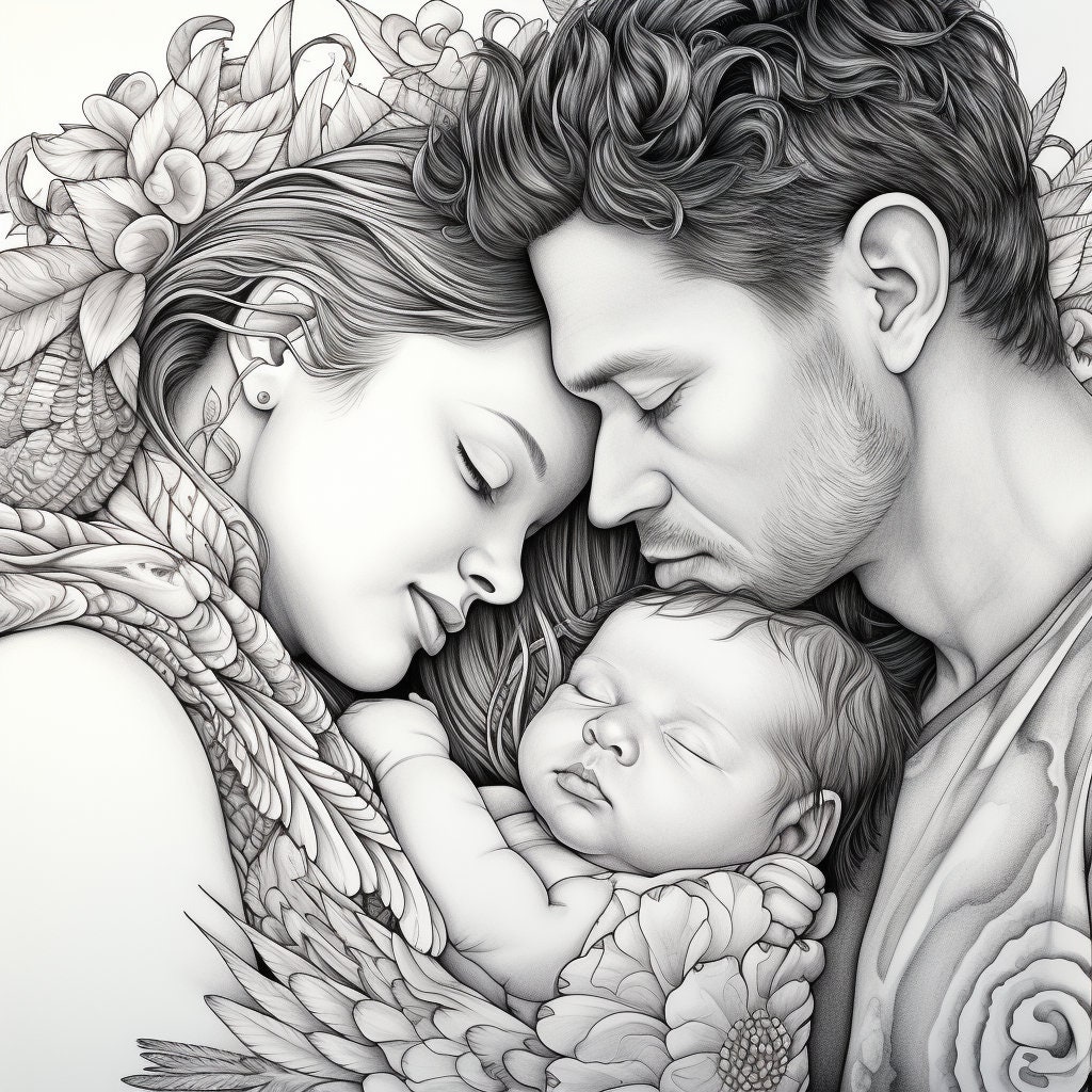 An Adult Coloring of Woman's Life - Etsy