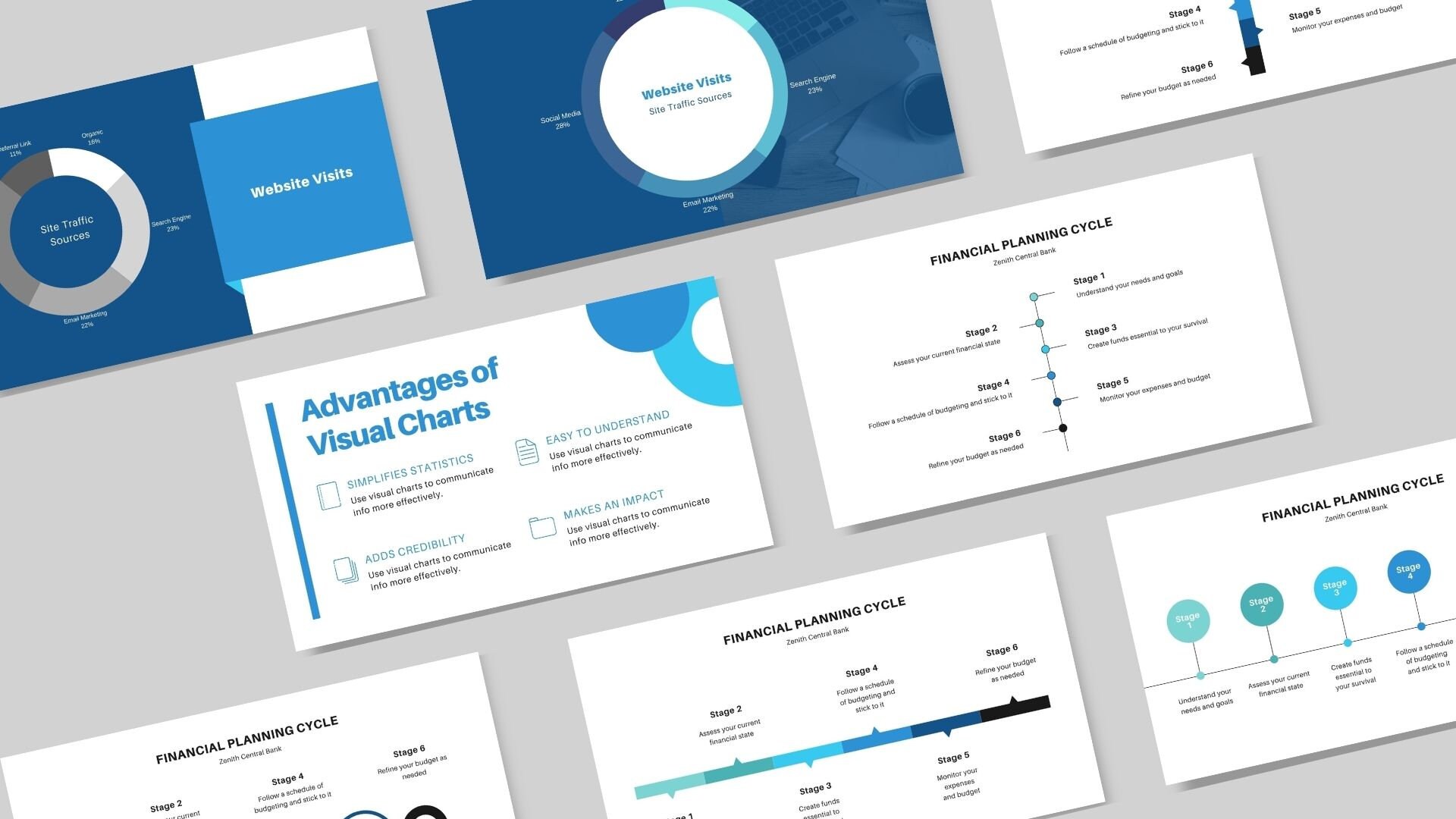 Visual Presentation Template Slides | Visual Graphic Slides| 55 UNIQUE ...