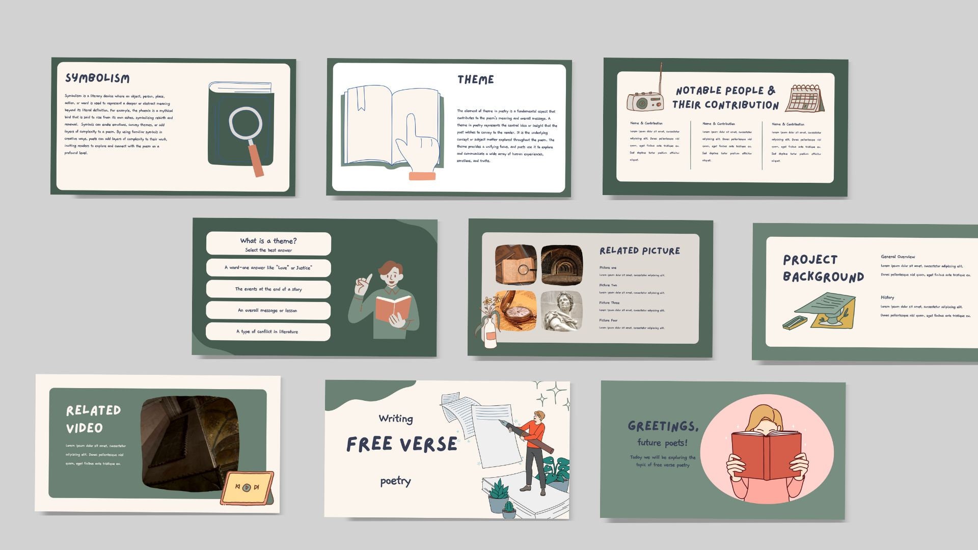 Student Presentation Template, Green Canva Powerpoint Template ...