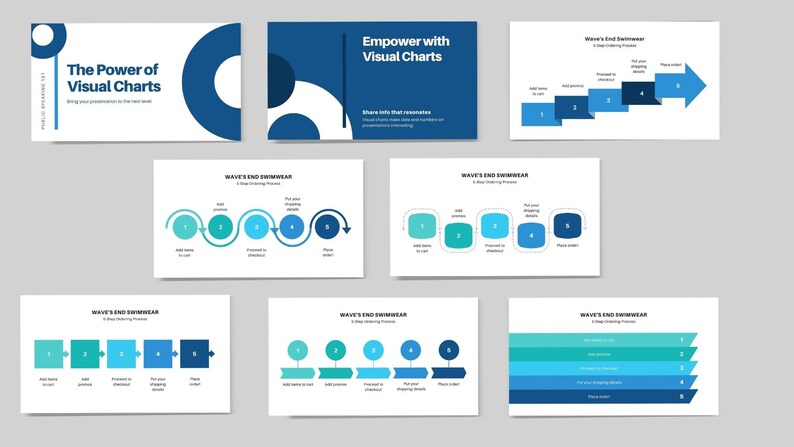 Visual Presentation Template Slides | Visual Graphic Slides| 55 UNIQUE ...