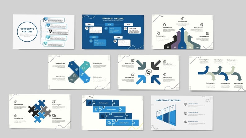 Visual Presentation Template Slides Visual Graphic Slides 55 UNIQUE ...