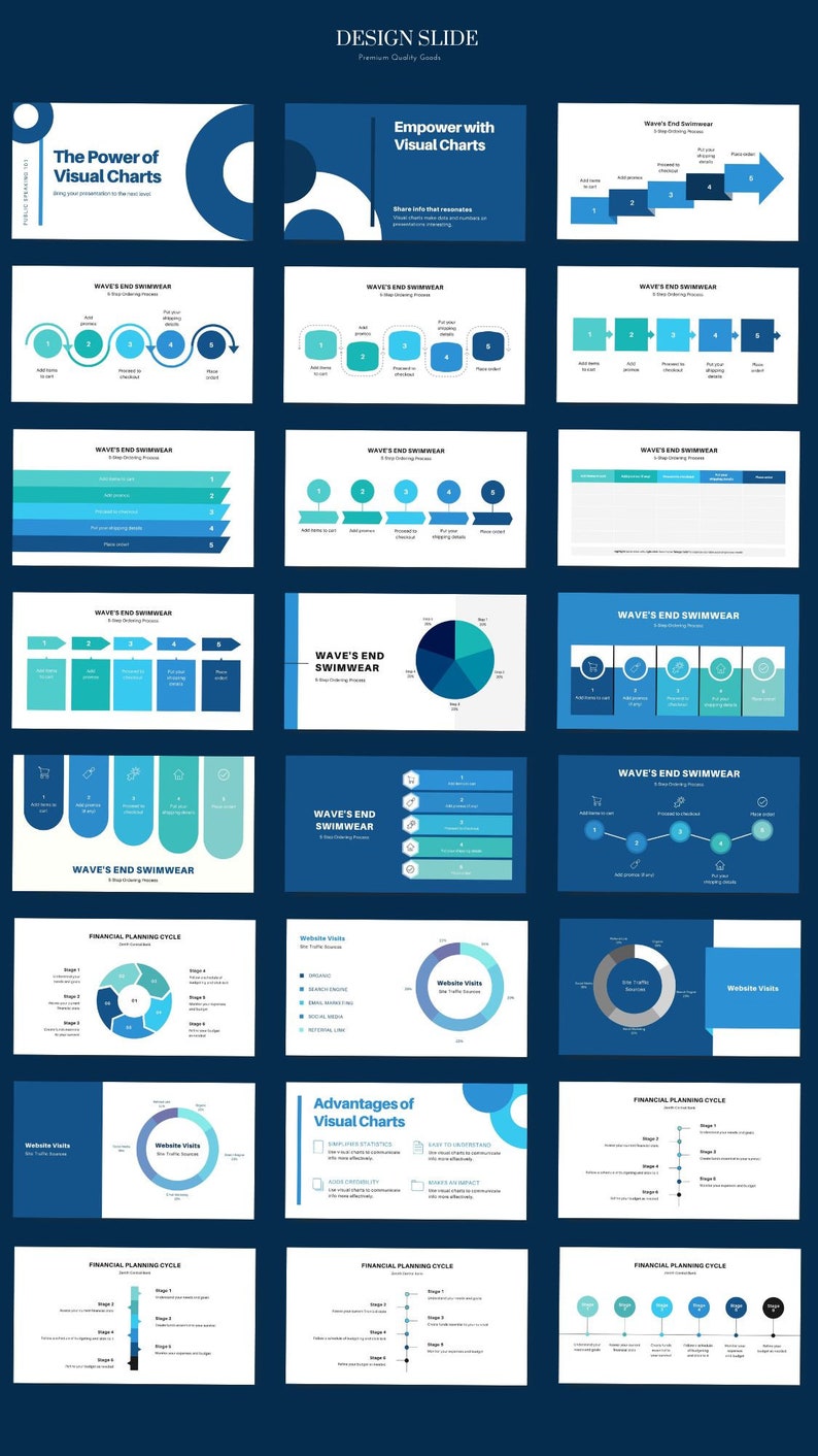 Visual Presentation Template Slides Visual Graphic Slides 55 UNIQUE ...