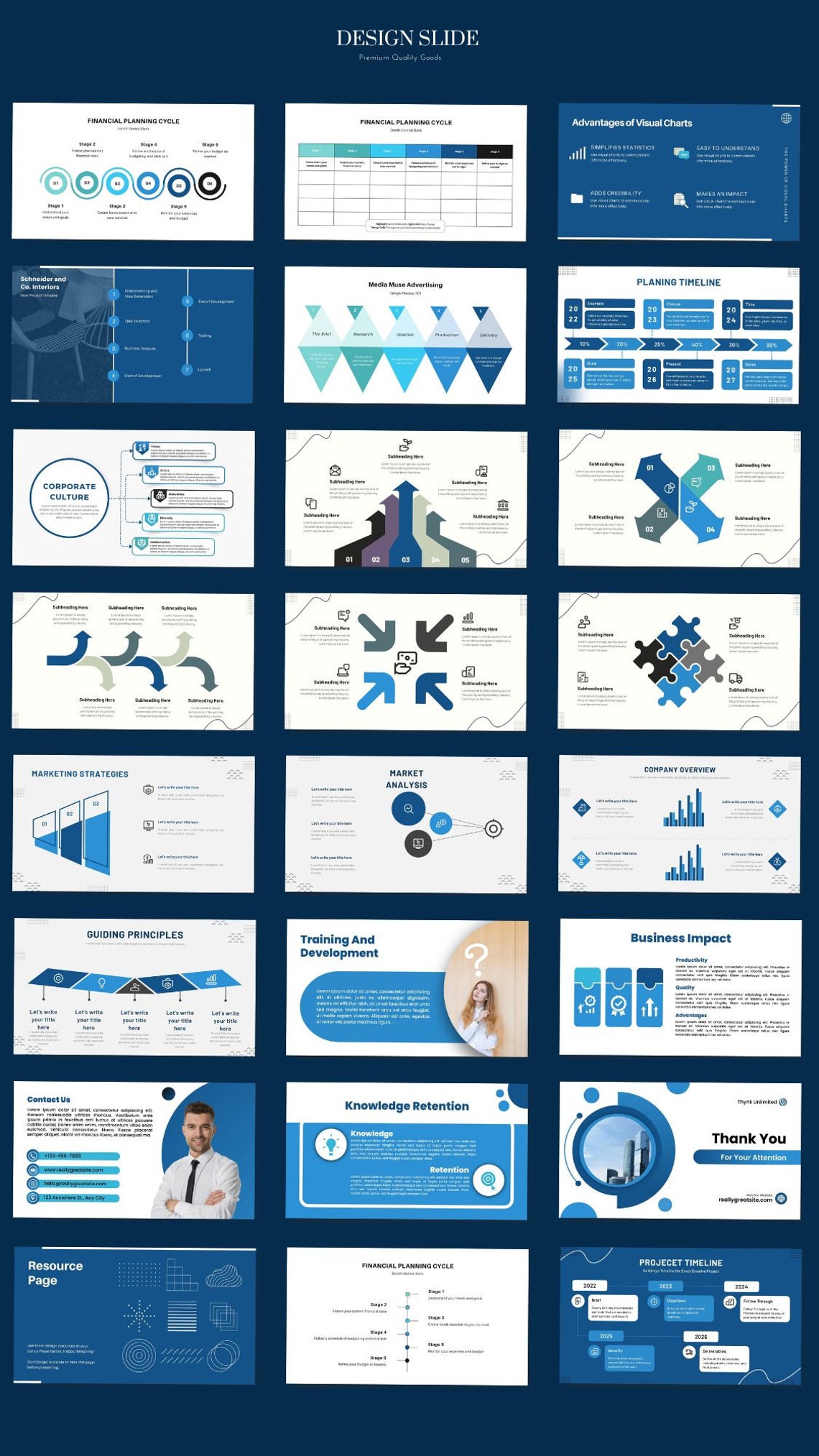 Visual Presentation Template Slides Visual Graphic Slides 55 UNIQUE ...