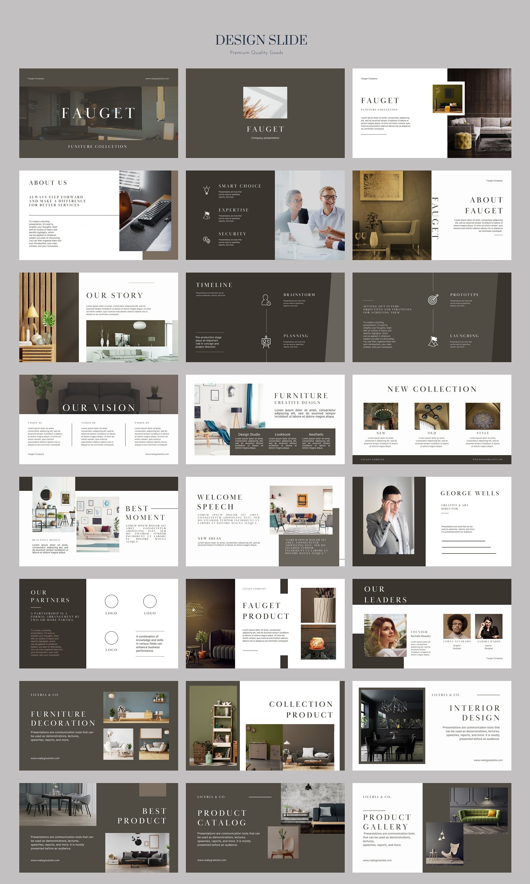 Simple Powerpoint Presentation Template, Brown Businesstemplate, Modern ...