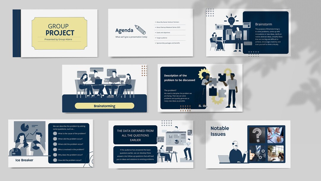 Modern Simple Clean Business Powerpoint Canva Template - Etsy
