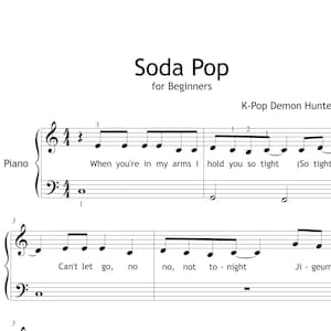 Soda Pop Sheet Music Kpop Demon Hunters - Etsy