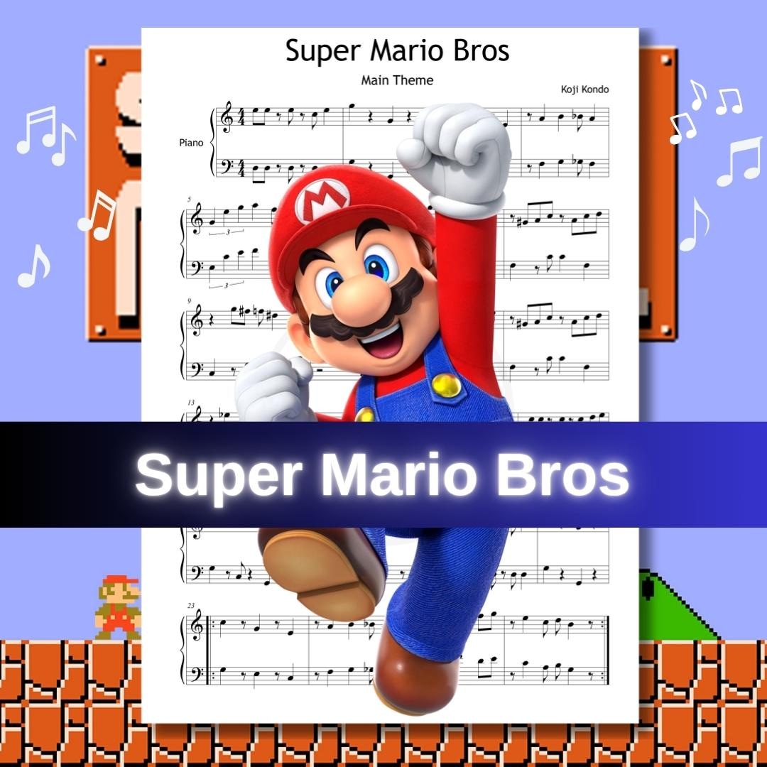 Super Mario Bros Theme – Easy Piano Sheet | Grade 3 PDF - Etsy