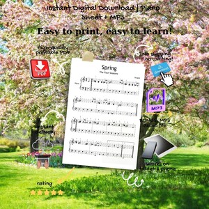 Spring – the Four Seasons by Vivaldi – Grade 2–3 Easy Piano Sheet PDF ...