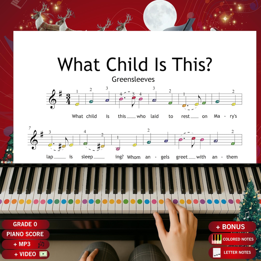 What Child is This (greensleeves) – Traditional – Simplified Grade 0 ...