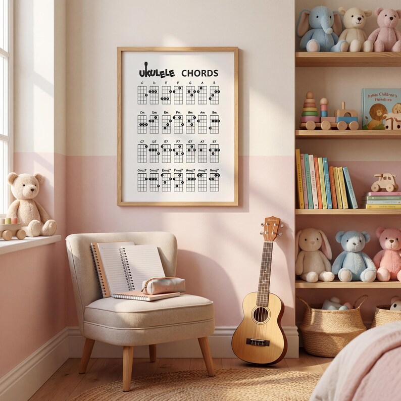 Ukulele Chords – Printable Classroom Chord Reference Charts for Ukulele ...
