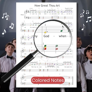 How Great Thou Art - Beginner Piano Hymn PDF (grade 2-3) With Finger ...