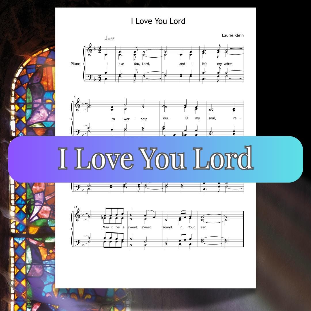 I Love You Lord by Laurie Klein | Easy Piano Sheet Music PDF | Grade 2 ...