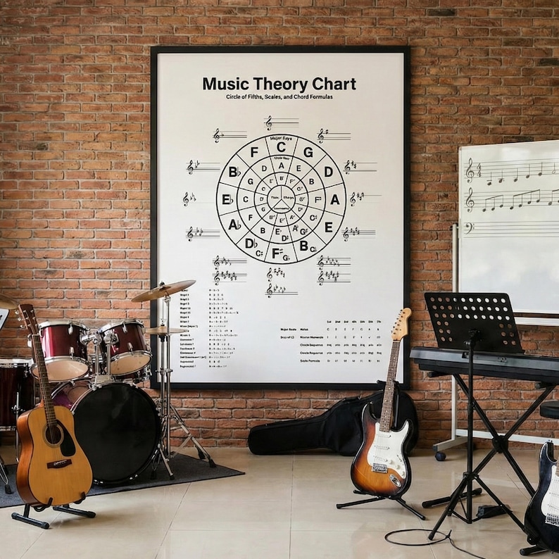 Easy Music Theory Chart for Beginners – Circle of Fifths and Chord ...
