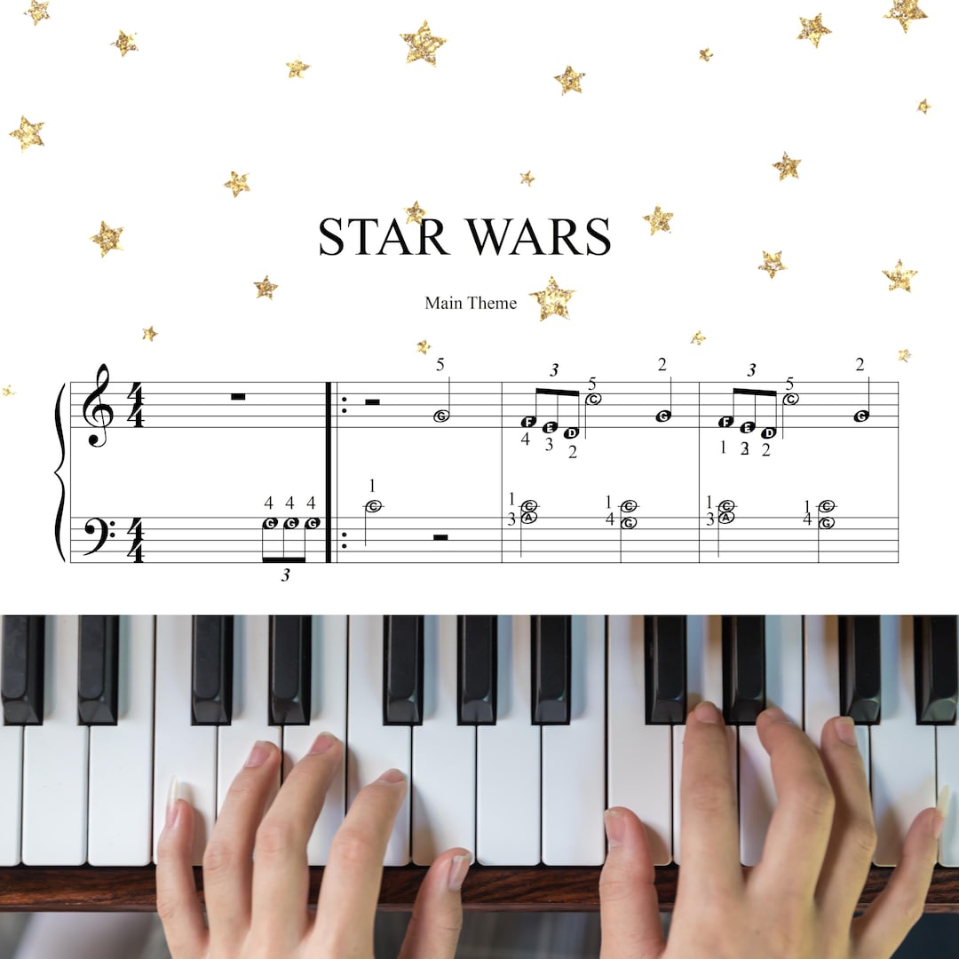 Star Wars Main Theme - Grade 1 - Very Easy Piano Sheets - Digital ...