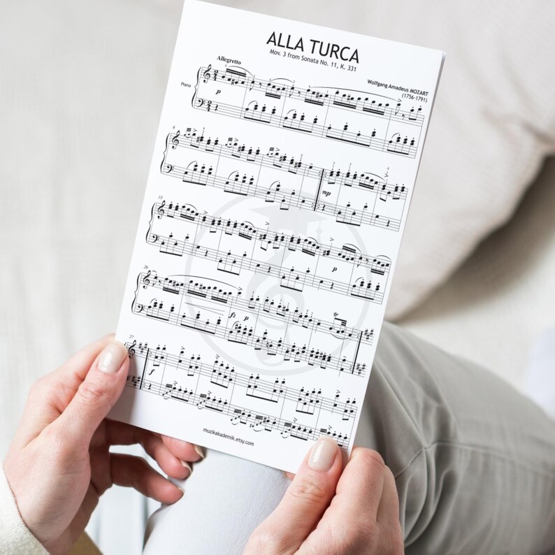 Mozart - Turkish March Alla Turca - Advanced Piano Sheet - Grade 6 - Etsy