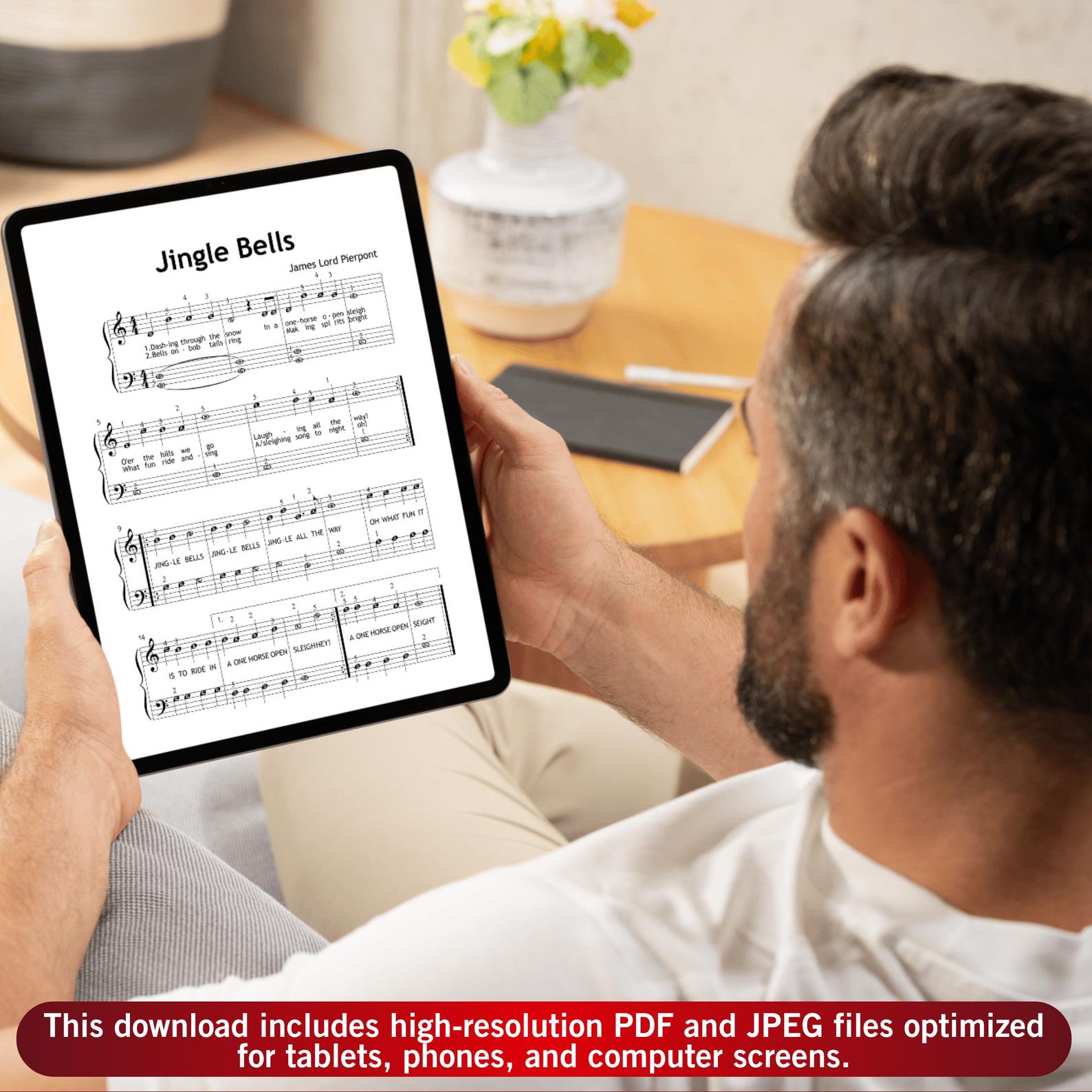Jingle Bells - Grade 1 - Simplified Piano Sheet Music With Lyrics and ...