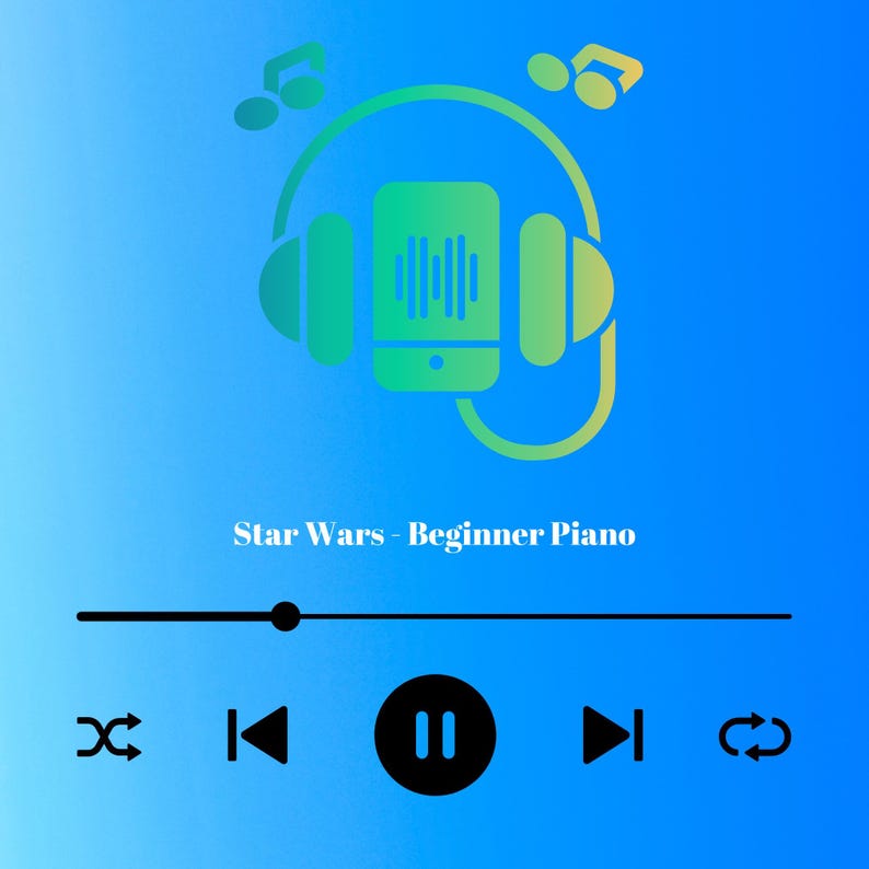 Star Wars Main Theme - Grade 1 - Very Easy Piano Sheets - Digital ...