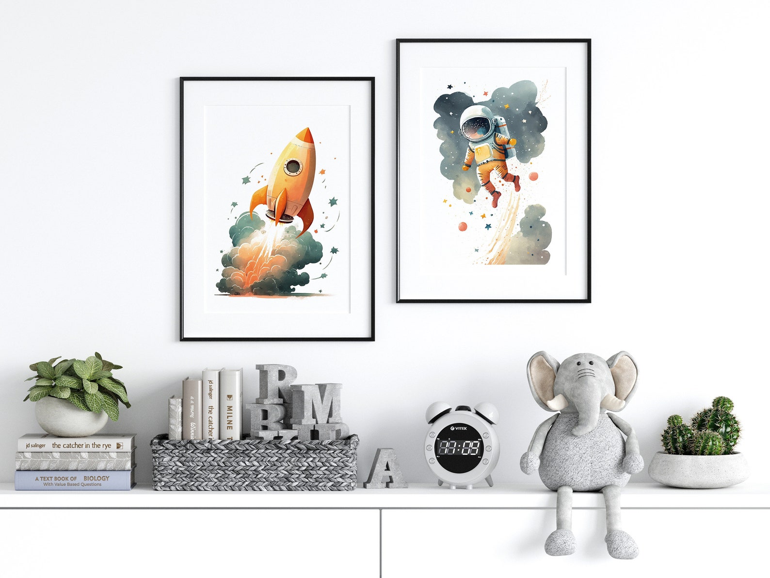 Poster Set Astronaut Space Poster Nursery Poster - Etsy