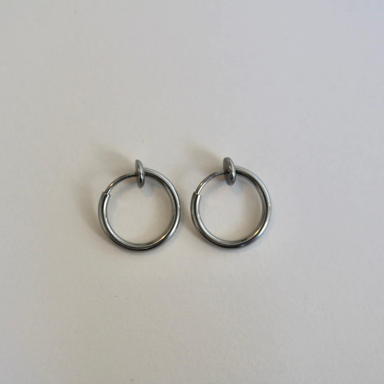 304 Stainless Steel Retractable Clip-on Hoop Earrings - for Non-pierced ...
