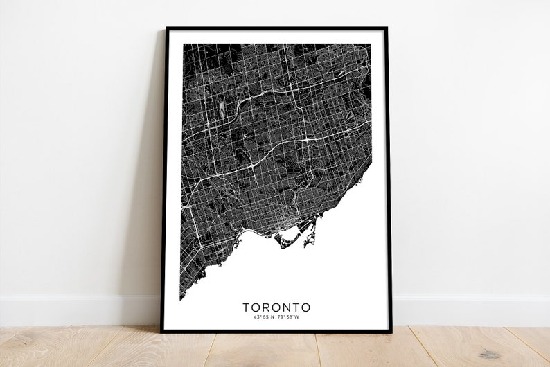 TORONTO City Map Modern Map Minimalist Map Wall Decor Wall Art Digital ...