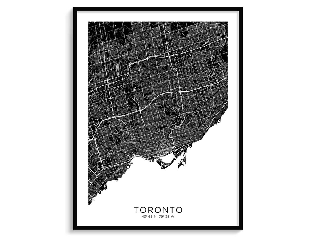 TORONTO City Map Modern Map Minimalist Map Wall Decor Wall Art Digital ...