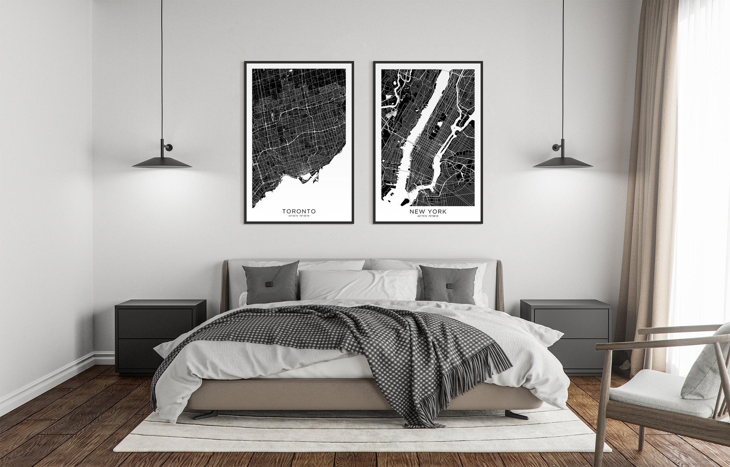 TORONTO City Map Modern Map Minimalist Map Wall Decor Wall Art Digital ...