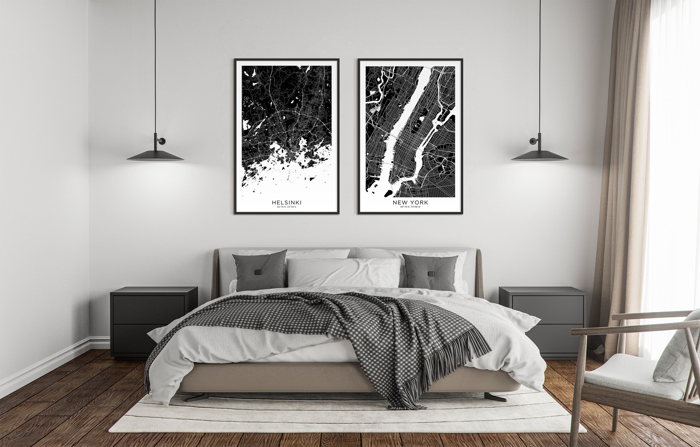 HELSINKI Map Modern Map Minimalist Map Wall Decor Digital Download ...