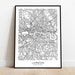 LONDON City Map Modern Minimalist Map Poster Wall Decor Wall Art ...