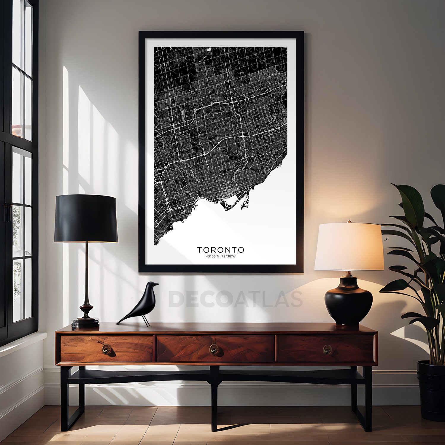 TORONTO City Map Modern Map Minimalist Map Wall Decor Wall Art Digital ...