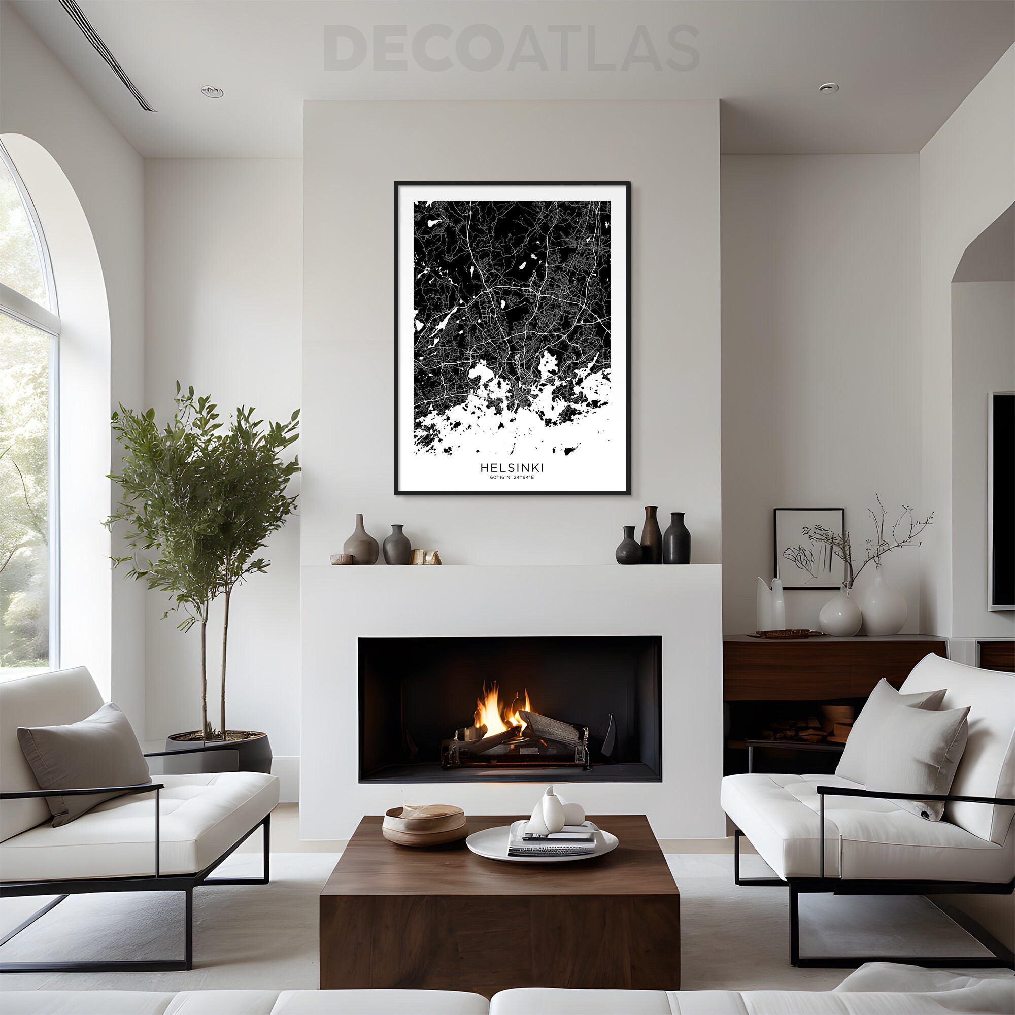 HELSINKI Map Modern Map Minimalist Map Wall Decor Digital Download ...