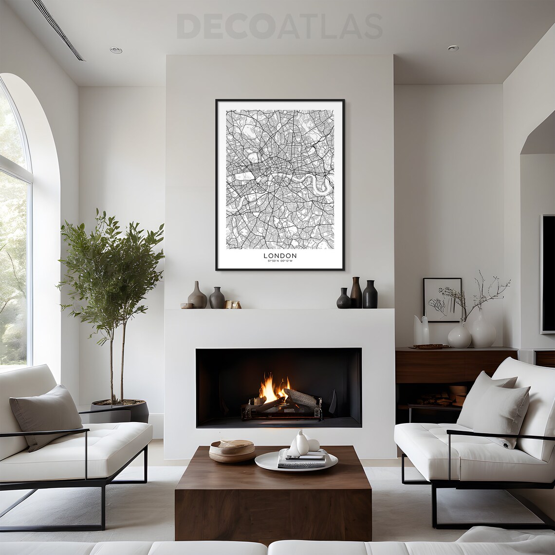 LONDON City Map Modern Minimalist Map Poster Wall Decor Wall Art ...