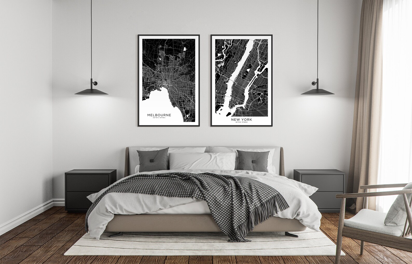 MELBOURNE City Map Modern Minimalist Map Wall Decor Wall Art Travel ...
