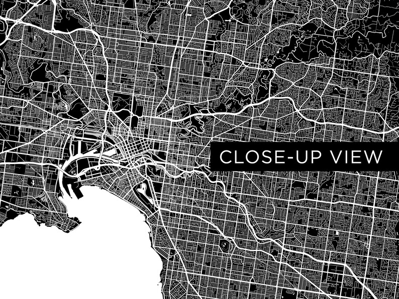MELBOURNE City Map Modern Minimalist Map Wall Decor Wall Art Travel ...