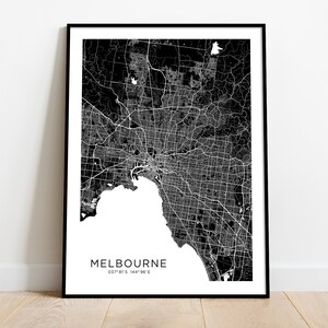 MELBOURNE City Map Modern Minimalist Map Wall Decor Wall Art Travel ...