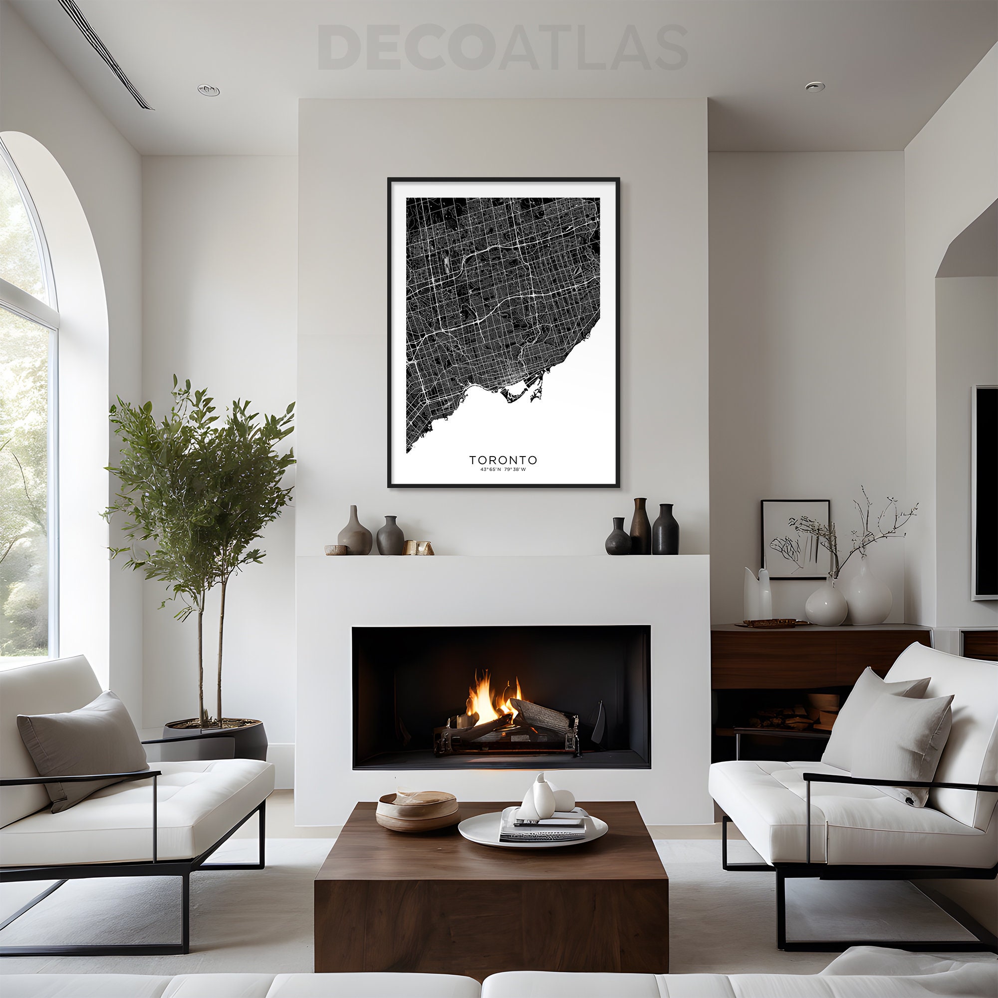 TORONTO City Map Modern Map Minimalist Map Wall Decor Wall Art Digital ...