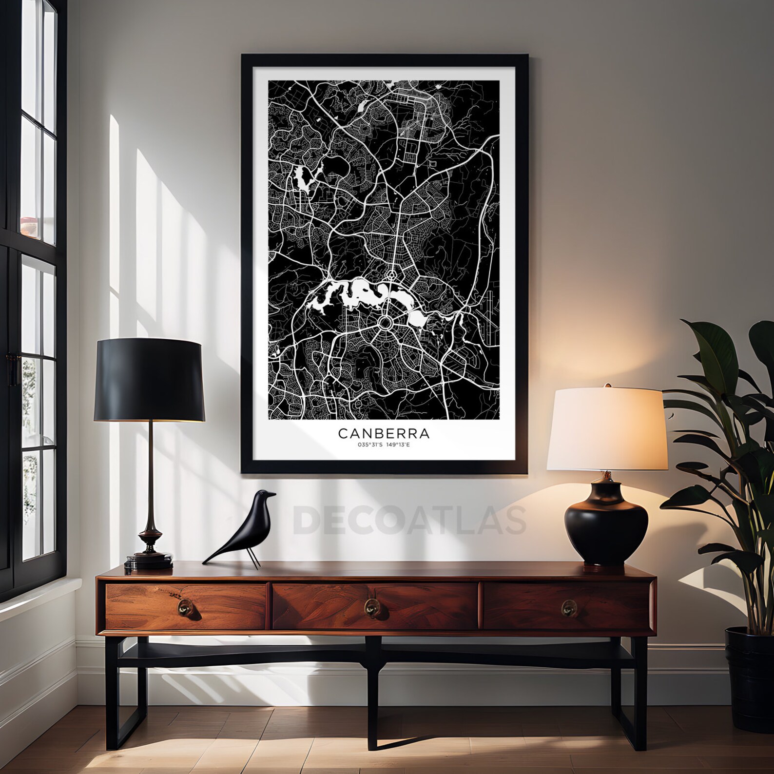 CANBERRA City Map Modern Map Minimalist Map Wall Decor Wall Art Digital ...